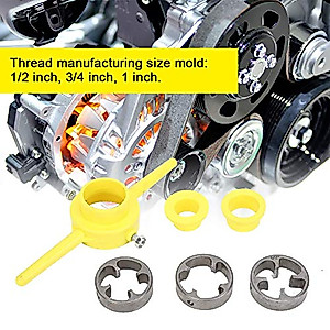 Excellent Finish for PVC Threading Tool for Threading Hydraulic Pipe Threader 1/2"3/4" 1"Manual NPT Round die Set for re-Threading