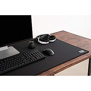 3XL Huge Mouse Pads Oversized (48''x24'') - Extra Large Gaming XXXL Mousepad for Full Desk - Super Thick Nonslip Rubber Base and Waterproof Desktop Keyboard Extended Mouse Mat (Black, XXX-Large)