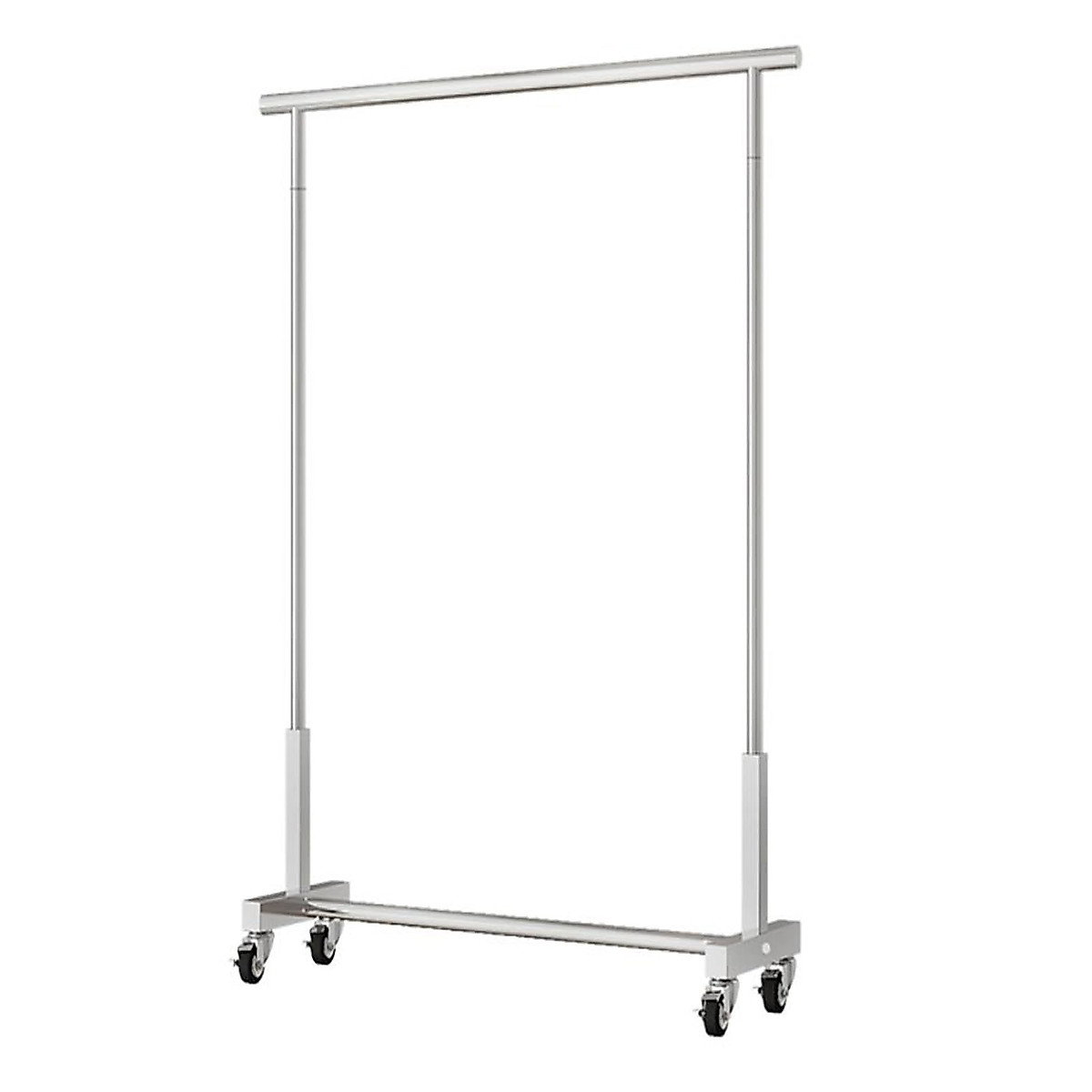 NYASAA Single Mobile Clothes Hanging Rail, Portable Freestanding Garment Rack for Bedroom, Laundry Room