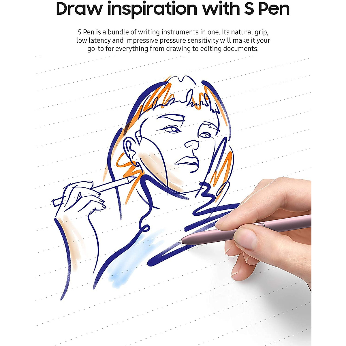 ULK Tab S6 Lite Pen Replacement S Pen for Samsung Galaxy Tab S6 Lite (EJ-PP610) Stylus Pen+TipsNibs(Chiffon Rose)