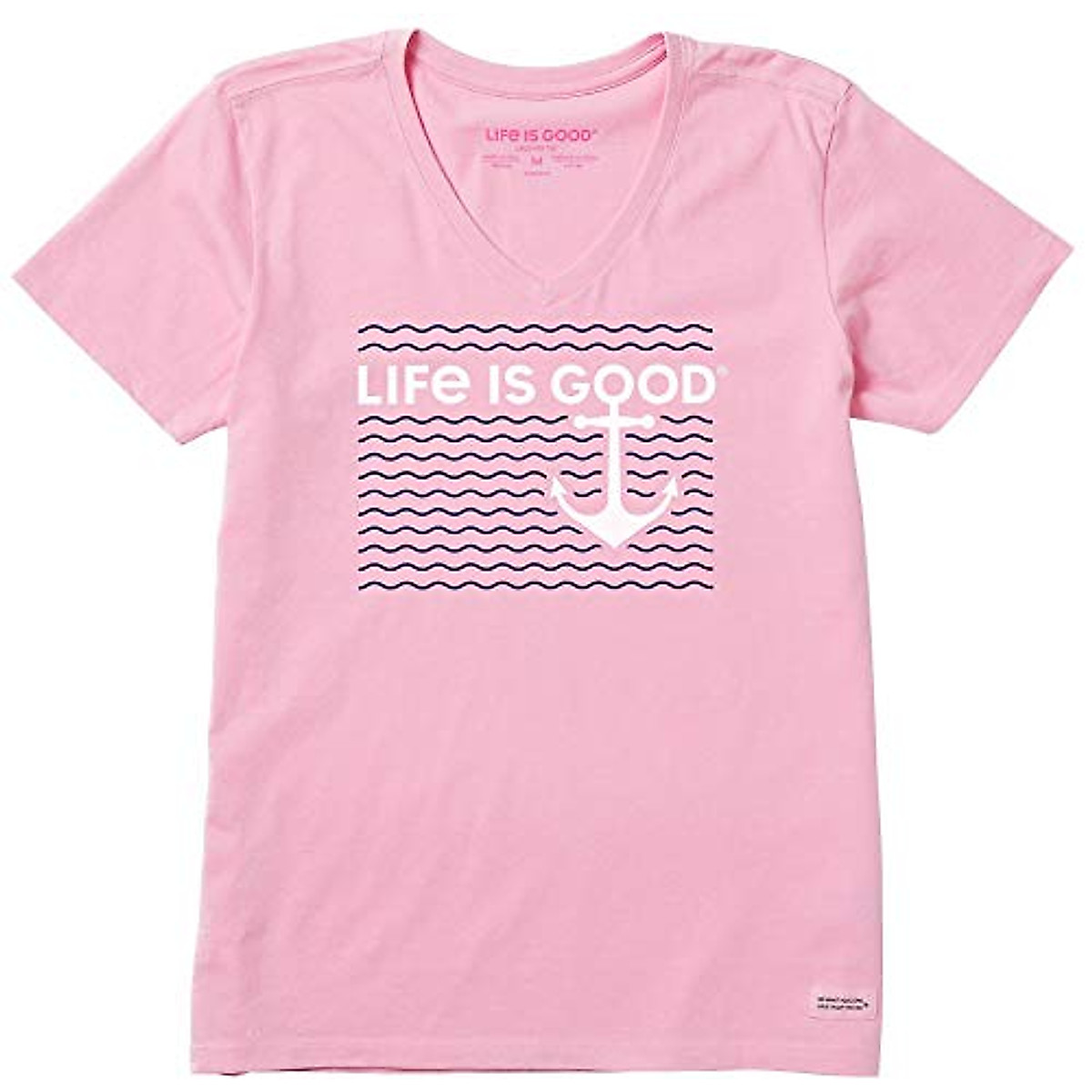 Life is good Womens Crusher, Happy Pink, X-Small