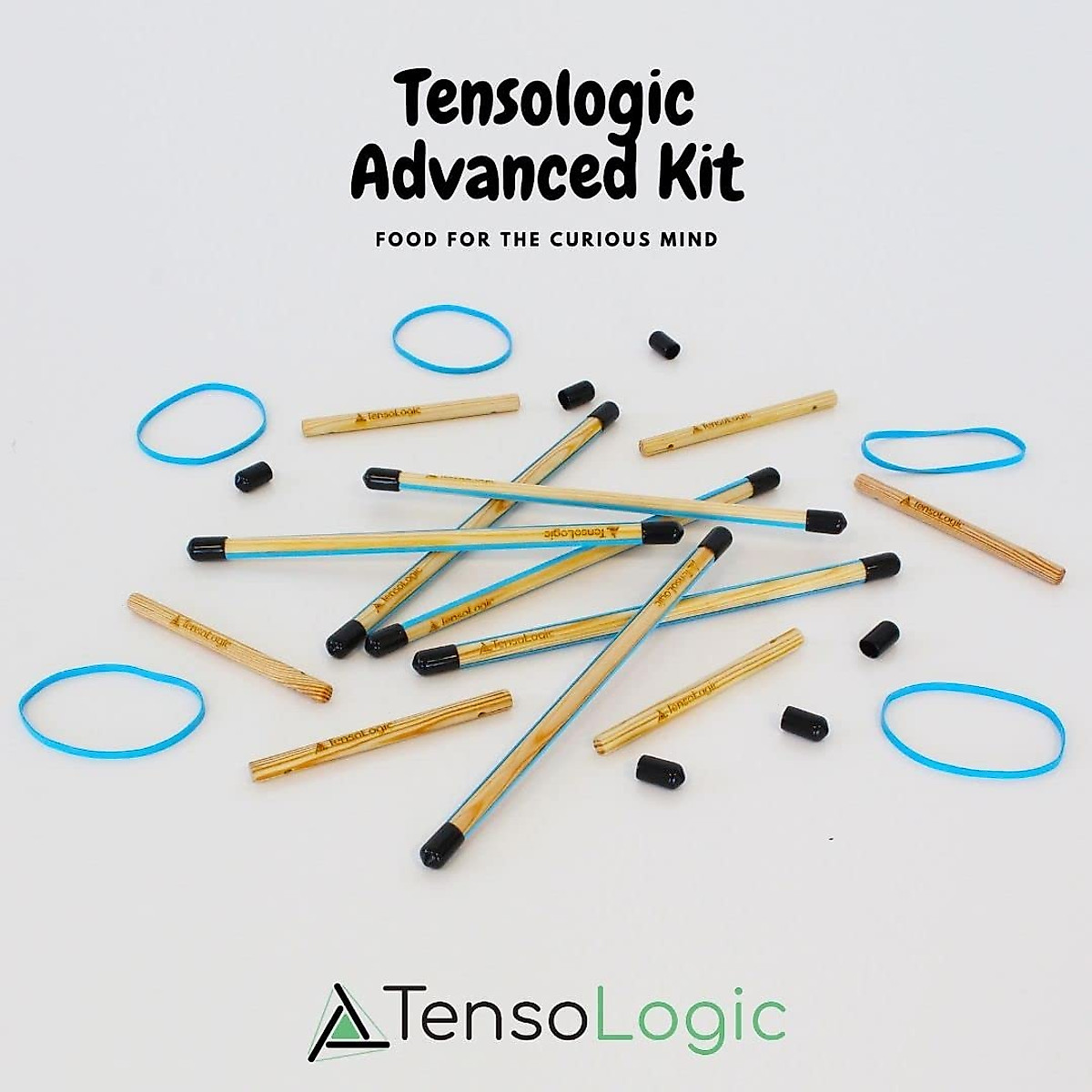PRODA TASARIM Tensologic Advanced Kit, Tensegrity, Physics Model, Tensegrity Model Kit, Build Tensegrity Models, Architecture Building Kit, Minimum Age 15, 12 dowels