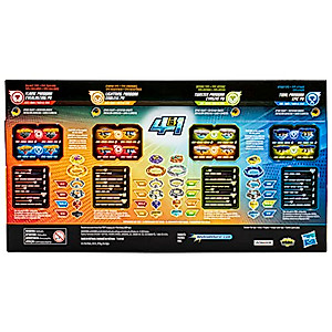 BEYBLADE Burst QuadStrike Energy Uprising 4-Pack with 4 Spinning Tops, Battle Toy Tops, Kid Toys for Ages 8 and Up