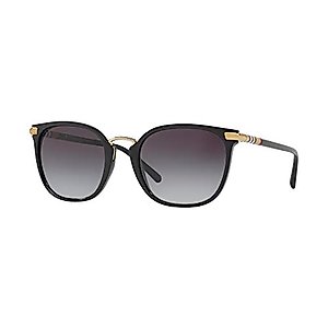 BURBERRY BE 4262 30018G Black Plastic Cat Eye Sunglasses Grey Classic Lens