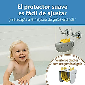 Dr. Brown’s CleanUp Dino-Soft Baby Bath Spout Cover, Soft and Safe on Tub Faucet, Toddler Bathtub Safety for Kids, BPA Free, Certified Plastic Neutral