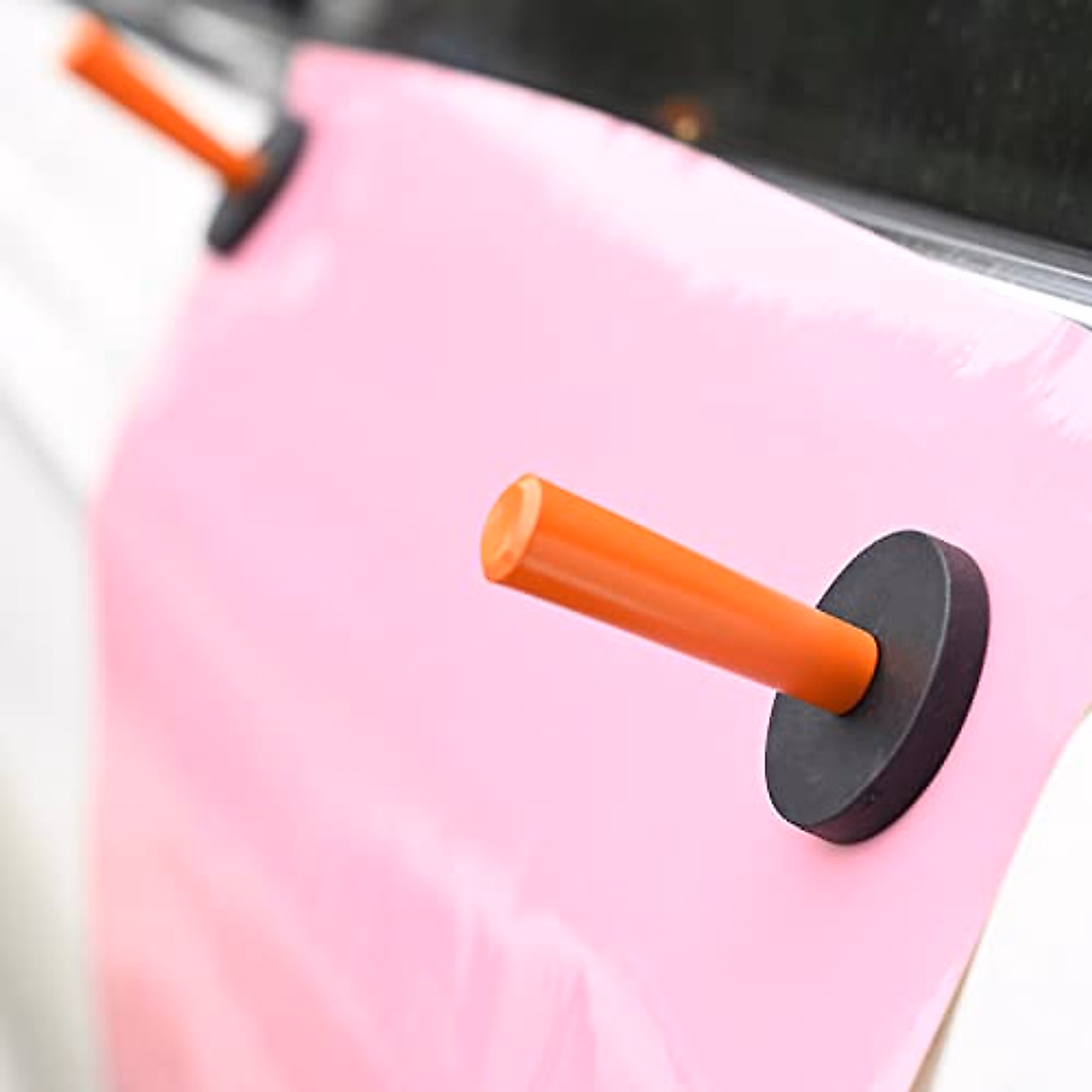 EHDIS Vinyl Wrap Magnets for Cars - Magnet Holder Window Tint Tool for Sign Vinyl, Car Wrapping & Crafts Sign Making - Orange, Pack of 8