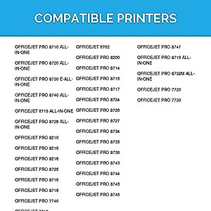 LD Products Compatible Replacements for HP 952XL Ink Cartridges 952 XL HY (4 Set- Black, Cyan, Magenta, Yellow) Compatible with OfficeJet 7740, 8702, 8715 and OfficeJet Pro: 7740, 8210, 8216, 8218