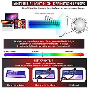 JOSCHOO 6 Pack Computer Reading Glasses for Women and Men with Comfortable Spring Hinges for Men and Womens Readers (6 Mix Clour, 2.50, multiplier_x)