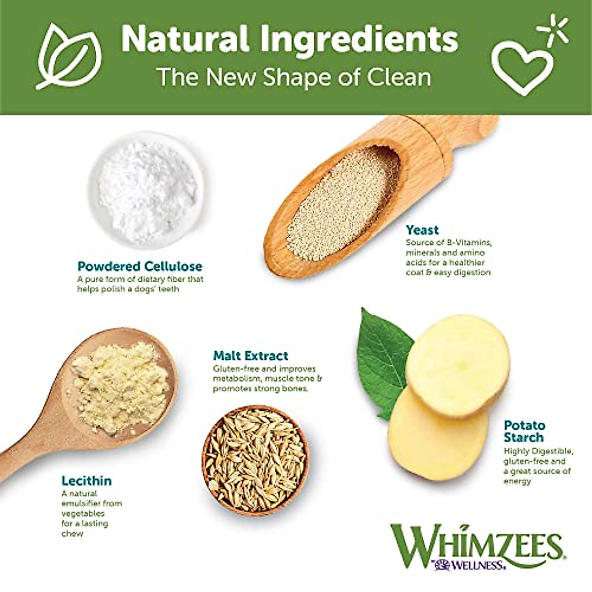 WHIMZEES by Wellness Puppy Natural Dental Chews for Dogs, Long Lasting Treats, Grain-Free, Freshens Breath, Extra Small/Small Breed, 30 count