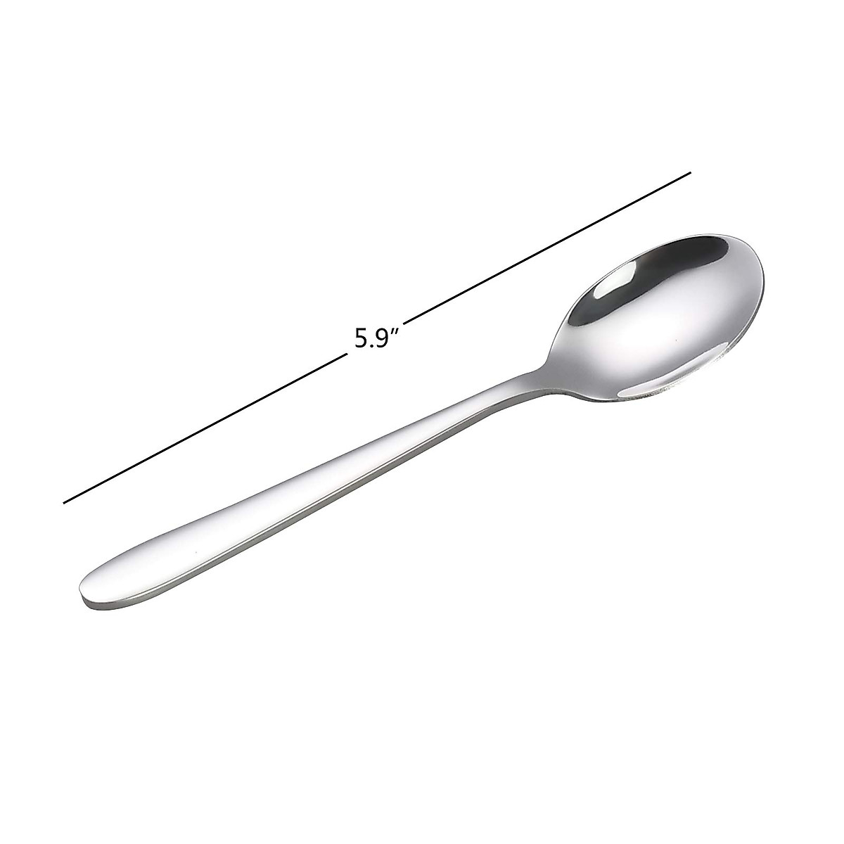 Zerdyne 12-Piece Stainless Steel Teaspoon, Small Spoon