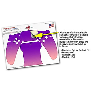 WraptorSkinz Skin Wrap compatible with Sony PS5 DualSense Controller Smooth Fades Pink Purple (CONTROLLER NOT INCLUDED)
