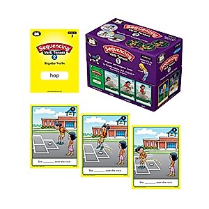 Super Duper Publications | Sequencing Regular and Irregular Verb Tenses Set 2 Fun Deck | Communication and Early Reader Skills Flash Cards | Educational Learning Materials for Children