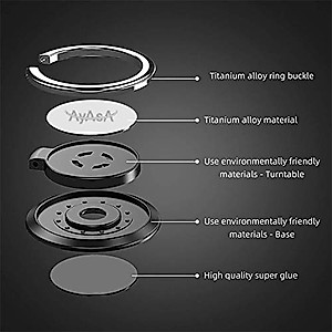 AyAsA Phone Ring Holder – 3mm Ultra Thin Sleek Design with Metal Plate for Magnetic Mount | Compatible with Cell Phone Car Mount, Tablet and Any Smartphones - 180 Foldable, 360 Rotation (Blue)