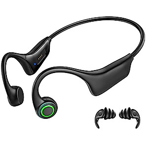 BEARTAIN Bone Conduction Headphones, Wireless Open Ear Headphones Bluetooth 5.0 with Cool Smart Breathing Light, IPX7 Waterproof Sweatproof Workout Headphones Built-in Mic for Fitness Sport