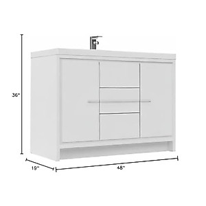 Alya Bath Sortino Bathroom Vanity, White