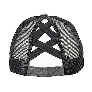 Shelby Ladies Distressed Black/Grey Ponytail Hat | Officially Licensed Shelby® Product | Adjustable, One-Size Fits All | Lightweight Super Soft Finish
