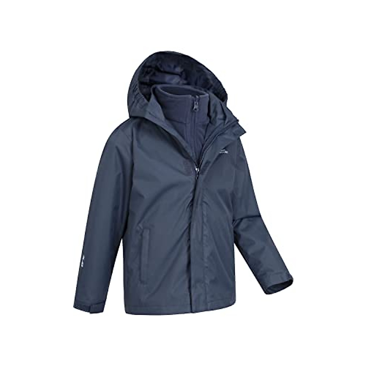 Mountain Warehouse Fell Kids 3 in 1 Jacket - Packaway Hood, Triclimate Coat Navy 11-12 Years