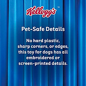 Kellogg's for Pets 6” Rice Krispies Plush Squeak Toy Dogs | Officially Licensed Pet Products | Food Themed Dog Toys, Rice Krispies Cereal, Funny Pet Gift Ideas