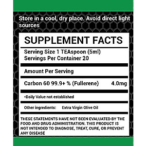 Flambeau Labs C60 Liquid 99.9%+| 100ml Carbon 60 in Olive Oil | 0.85mg/ml Carbon 60 |
