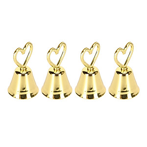 10Pcs European Style Bell Shaped Table Number Holders, Bell Place Card Holders, Table Number Holders, European Style Innovative Bell Shaped Place Card Holders for Event Wedding Restaurants(Gold)