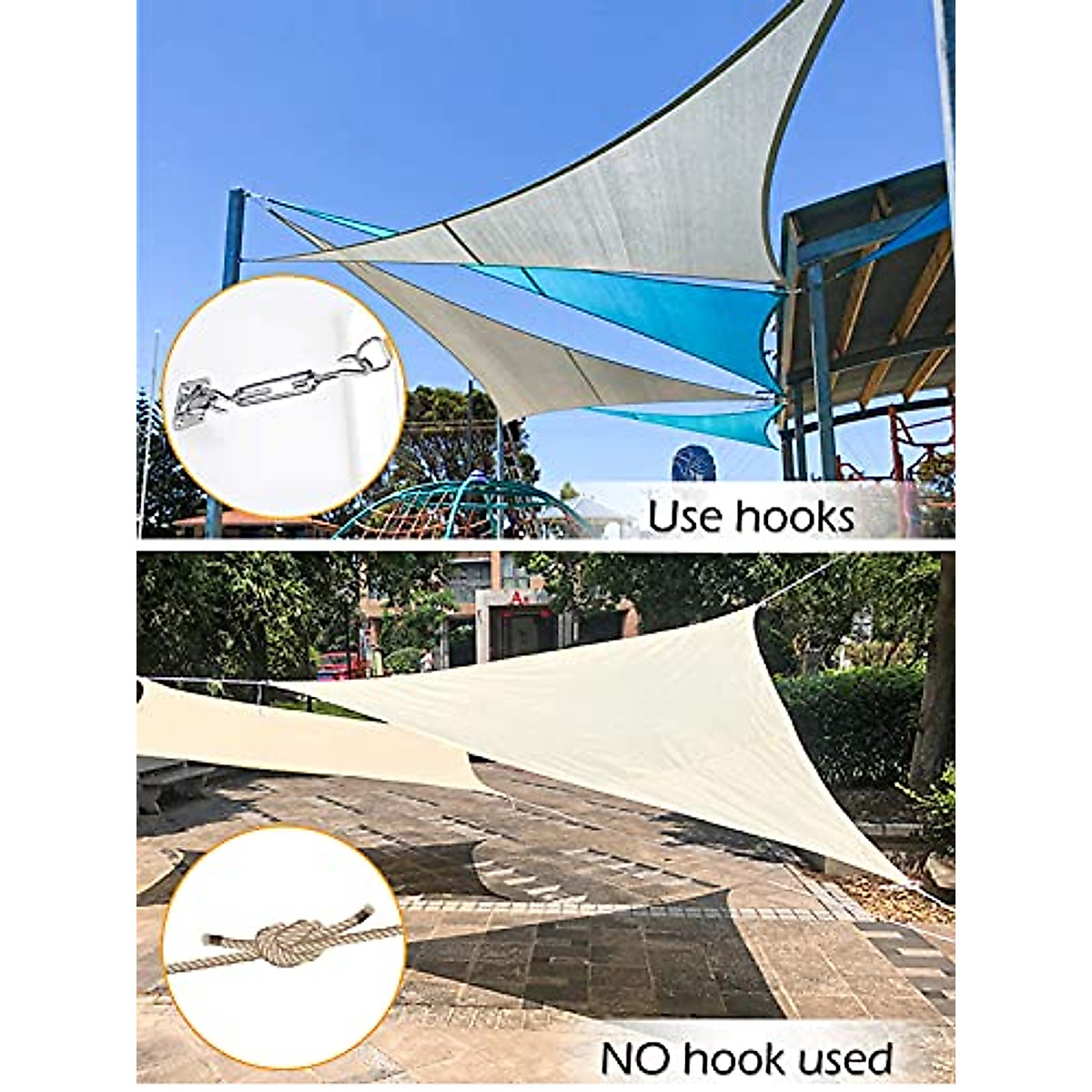 Shade Sail Hardware Kit, 304 Stainless Steel Sunshade Canopy Hardware Kit for Install Rectangle and Triangle Shade Sails Deck Garden Lawn Patio Outdoor Metal Sail Shade Pergola Kit (40PCS)