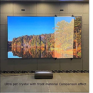 100inch 4k Ultra Short Throw PET Crystal ust CLR Screen 16:9 Ceiling Light Rejecting Projection Screen for Ultra Short Throw Projector Fixed Frame Screen for Home Theater, Boardroom