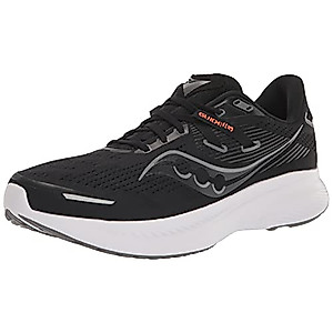 Saucony Men's Guide 16 Sneaker, Black/White, 11