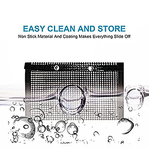 Hylfenis BBQ Mesh Grill Bags for Outdoor Grill, 2PACK Non-Stick Mesh Bags for Grilling,12 x 9.5Inch, 8.66 x 10.6 Inch-Charcoal,For Pellet Smoker BBQ Grilling