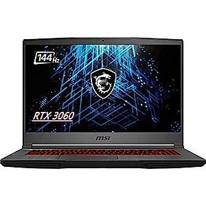MSI GF65 15.6" 144hz Gaming Laptop - Intel Core i5-10500H NVIDIA GeForce RTX3060 Laptop GPU, Backlit Keyboard, Wi-Fi 6 Windows10. (16GB RAM|512GB PCIe SSD)