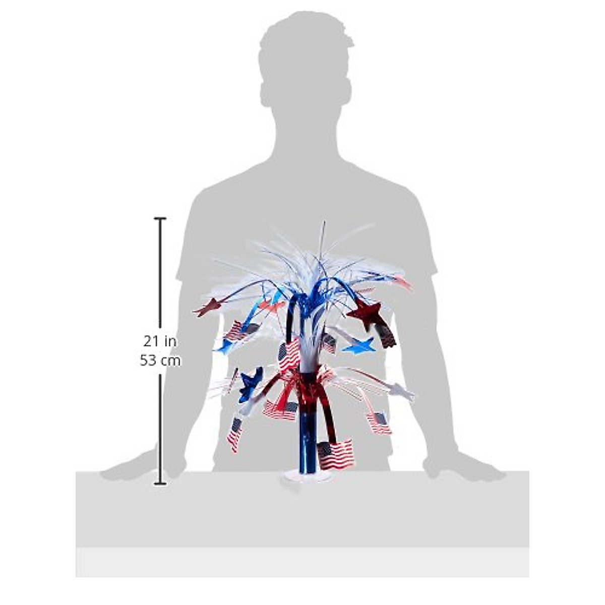 Beistle USA Flag Cascade Centerpiece, One Size, Red/White/Blue