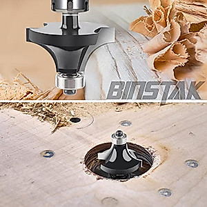 1/2" Radius Roundover Router Bit 1/4" Shank, Edge Forming Roundover Bit Bead Rounding Over Edging Bit by BINSTAK