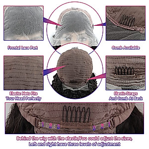 Body Wave Lace Front Wigs Human Hair 13x4 HD Lace Frontal Wigs Human Hair 26 Inch Glueless Wigs 180% Density Brazilian Virgin Human Hair Wigs For Black Women Pre Plucked With Baby Hair Natural Black