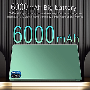 Naroote Kids Tablet, 10.1 Inch Tablet, 100-240V, Green, 1960 X 1080 IPS, for Talking (US Plug)