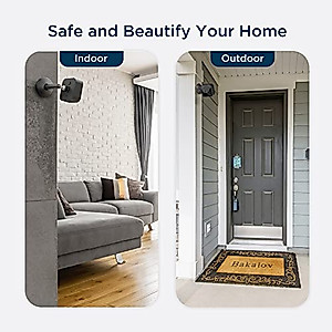 KIWI design Security Camera Mount Bracket, Universal Metal Wall Mount Fit for Ring, eufy, Wyze, Blink, Arlo, and VR Rift Sensor, Vive/Valve Index Base Station Easy to Install (3 Pack, Black)