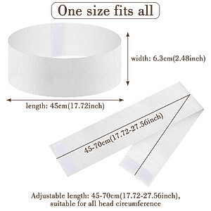 Sublaga 40 Pack Spa Headband for Women Disposable Skincare Headbands for Facials Esthetician Supplies Esthetician Headbands Stretch Headbands for Women's Hair (40pcs white)