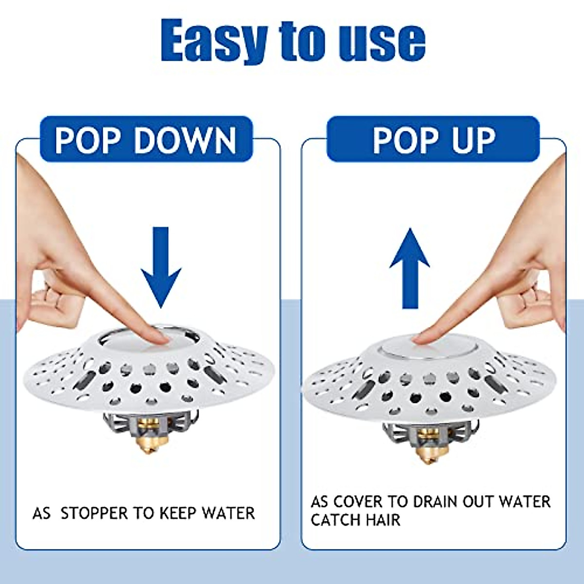 WEAQALD Universal Bathtub Stopper Tub Drain Hair Catcher: Bathroom Sink Strainer Bath Tub Bathroom Sink Drain Kit Accessories, Tub Cover Bathtub Plug Stopper Filter Replacement of Rubber Stopper