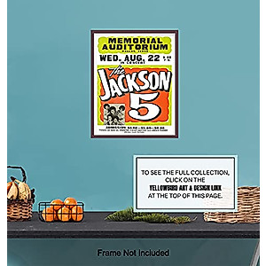 Michael Jackson Poster - Motown Black Music - Vintage Jackson 5 Concert Poster - African American Wall Art - Famous Black History - Black Culture - Black Art - Afro Wall Art - Music History Gifts