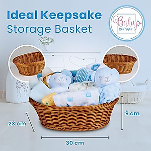 Basket for Boy - 18 Baby Boy Essentials, Blue Baby Gift Sets for Newborn, New Baby Boy Gift Basket, Maternity Welcome Baby Boy Gift