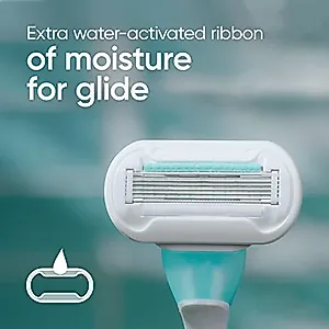 Gillette Venus Extra Smooth Sensitive Disposable Razors for Women with Sensitive Skin, 2 Count