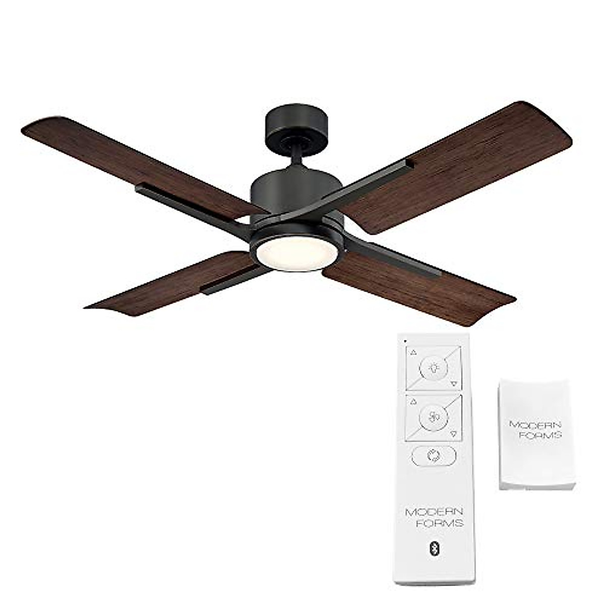 Modern Forms FR-W1806-56L-OB/DW Cervantes 56" Four Blade Indoor/Outdoor Smart Fan with 6-Speed DC Motor and LED Light in Oil Rubbed Bronze Works with Nest, Ecobee, Google Home and iOS/Android App,