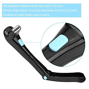 Electric Back Hair Shaver, 14.7 inch Foldable Handle Battery Powered (Batteries Not Included) Painless Body Groomer for Men, Do It Yourself