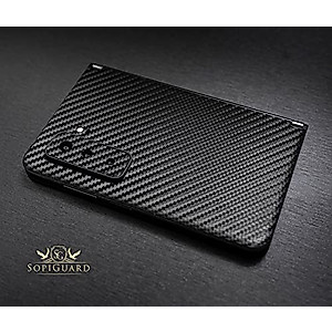 SopiGuard Sticker Skin for 2021 Microsoft Surface Duo 2 2nd Gen Edge-to-Edge Front and Rear Panels Vinyl Decal (Leather Black)