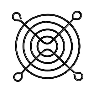 80mm Black Fan Grill (10 Pack)