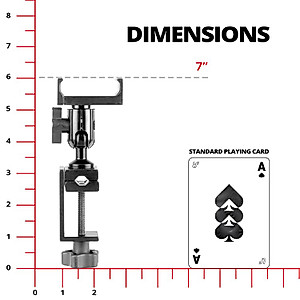 Tackform Enduro Golf Cart Mount for Phone and SkyCaddie SX400 [Enduro Series] - Rock Solid All-Metal Holder for Phones and GPS up to 3.4" Wide. Industrial Spring Grip.