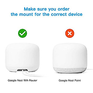 VOMENC Google WiFi Wall Mount ABS Bracket Holder Shelf for Google Nest WiFi Router [Built-in Cable Management] (3PACK)