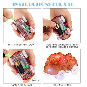 Tracks Cars only Replacement, Race Cars for Magic Tracks Glow in The Dark, Racing Car Track Accessories with 3 Flashing LED Lights, Compatible with Most Tracks for Kids Boys and Girls(4pack)