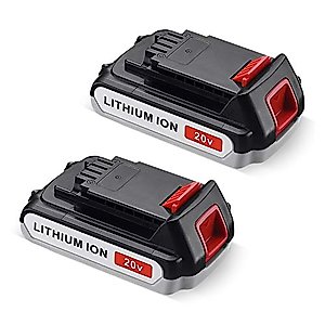 BABAKA 2Packs 3600mAh LBXR20 Battery Replace for Black and Decker 20V Max Lithium Battery LB20 LBX20 LST220 LBXR2020-OPE LBXR20B-2 LB2X4020 LB2X4020 LBXR2520 Battery