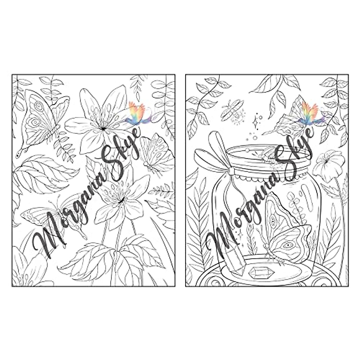 Butterflies Adult Coloring Book: Beautiful Butterfly Designs with Lovely Flowers, Cute Animals and Relaxing Nature Scenes for Stress Relief and Relaxation