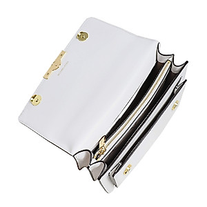 MICHAEL Michael Kors Jade Large Gusset Shoulder Optic White One Size