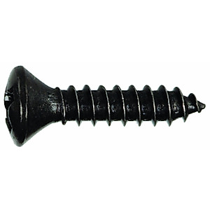 The Hillman Group 44648 8-Inch x 2-Inch Oval Head Phillips Sheet Metal Screw, 10-Pack , black